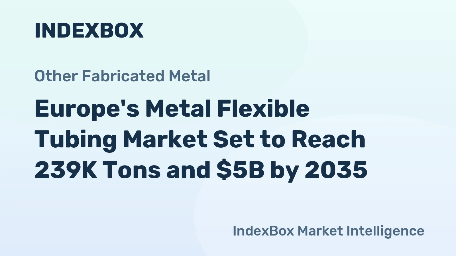 Europe's Metal Flexible Tubing Market Set to Reach 239K Tons and $5B by 2035