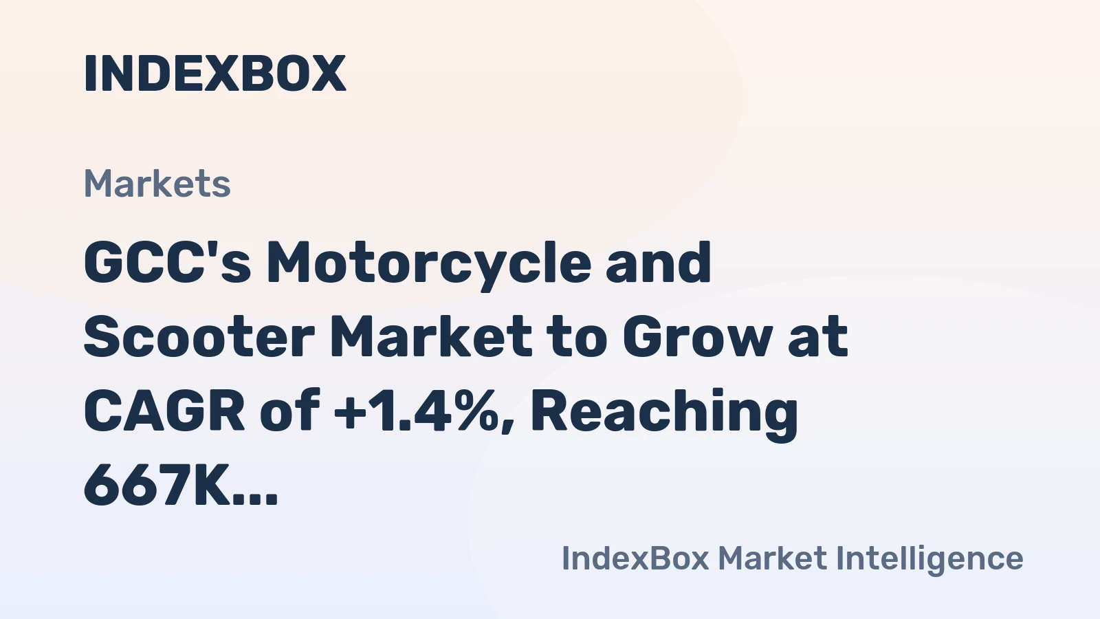GCC's Motorcycle and Scooter Market to Grow at CAGR of +1.4%, Reaching 667K Units by 2035