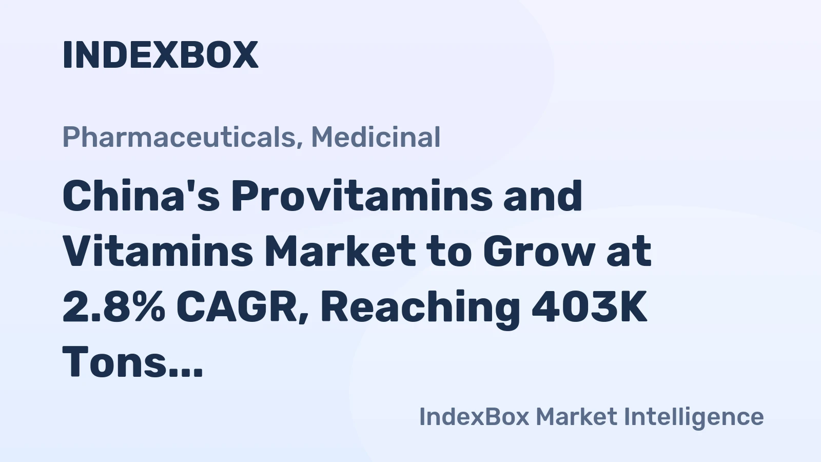 China's Provitamins and Vitamins Market to Grow at 2.8% CAGR, Reaching 403K Tons by 2035