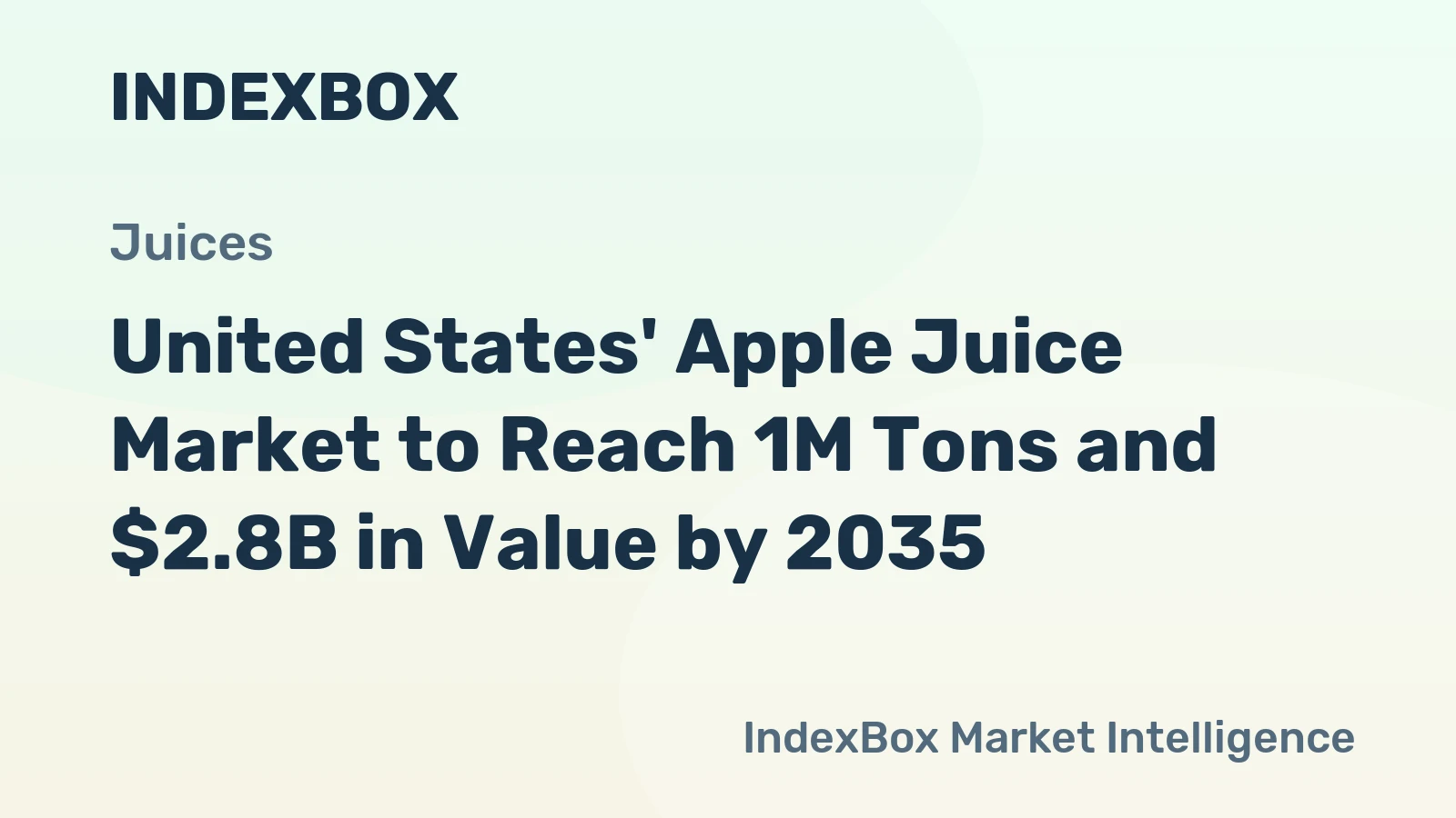 United States' Apple Juice Market to Reach 1M Tons and $2.8B in Value by 2035