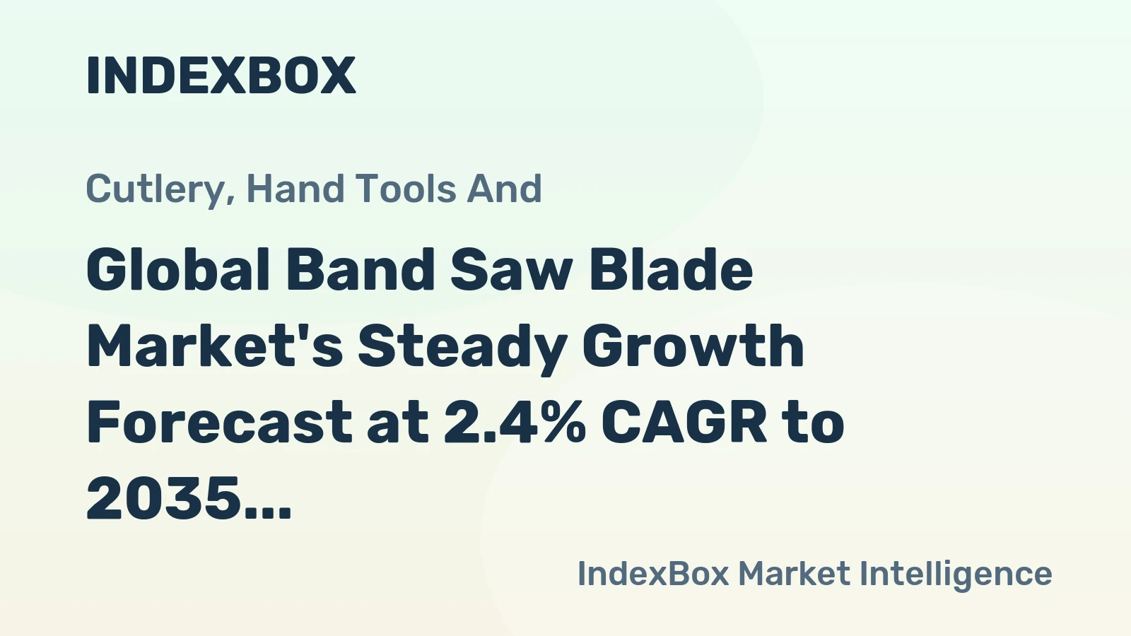 Global Band Saw Blade Market's Steady Growth Forecast at 2.4% CAGR to 2035