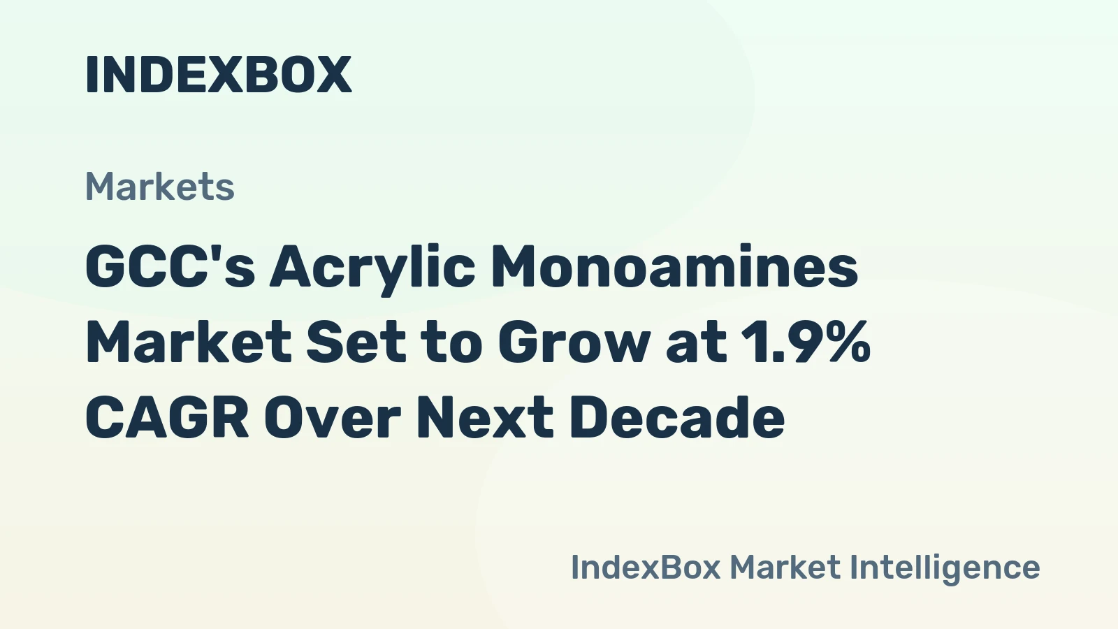 GCC's Acrylic Monoamines Market Set to Grow at 1.9% CAGR Over Next Decade
