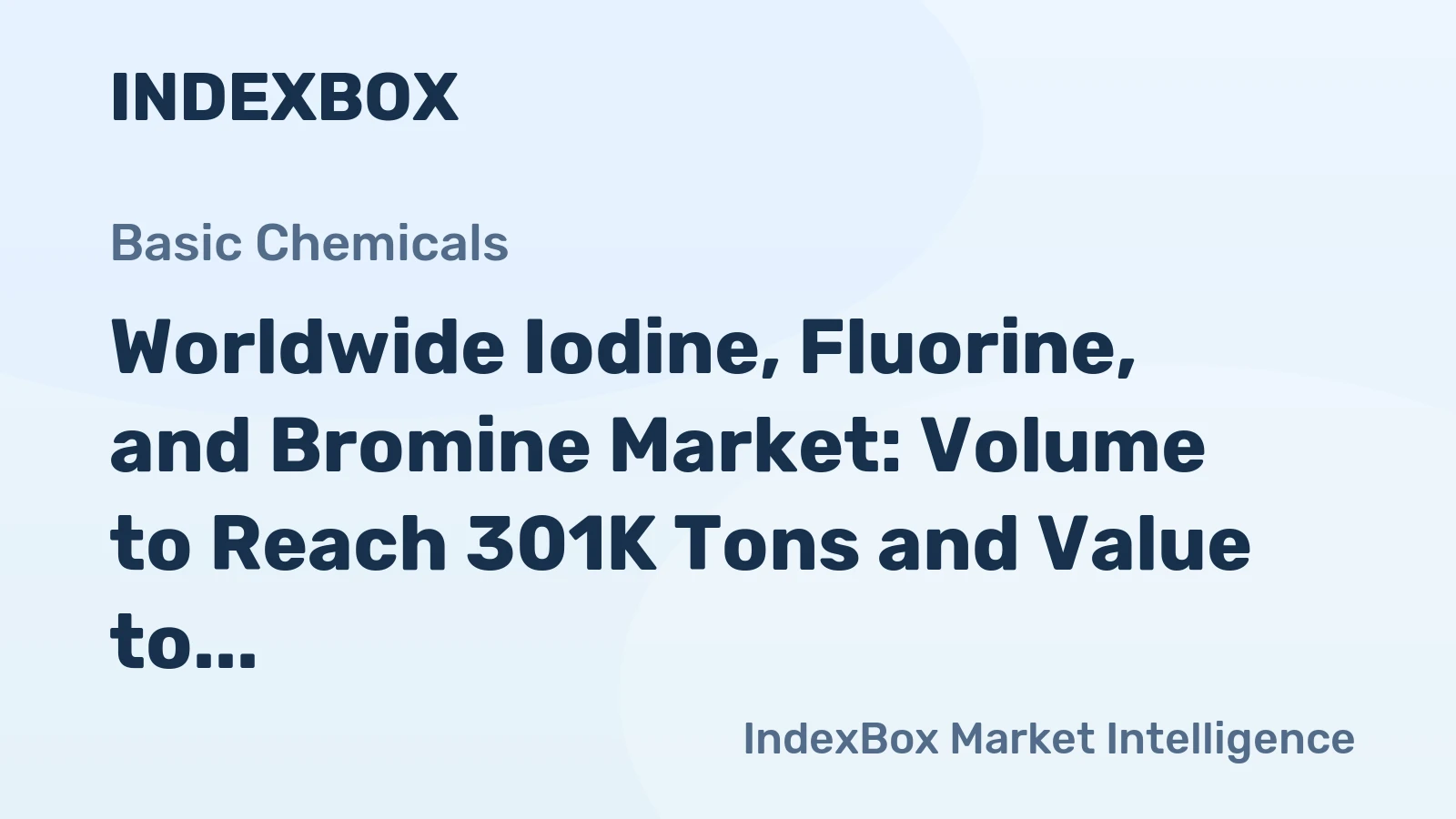Worldwide Iodine, Fluorine, and Bromine Market: Volume to Reach 301K Tons and Value to Hit $3.7B by 2035