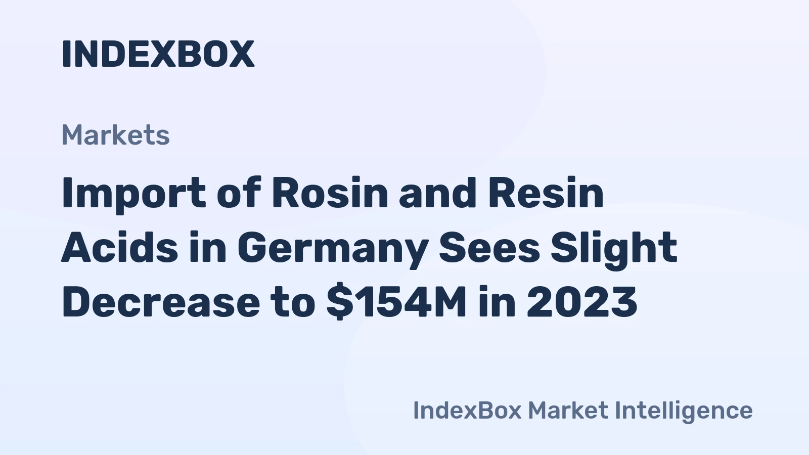 Import of Rosin and Resin Acids in Germany Sees Slight Decrease to $154M in 2023