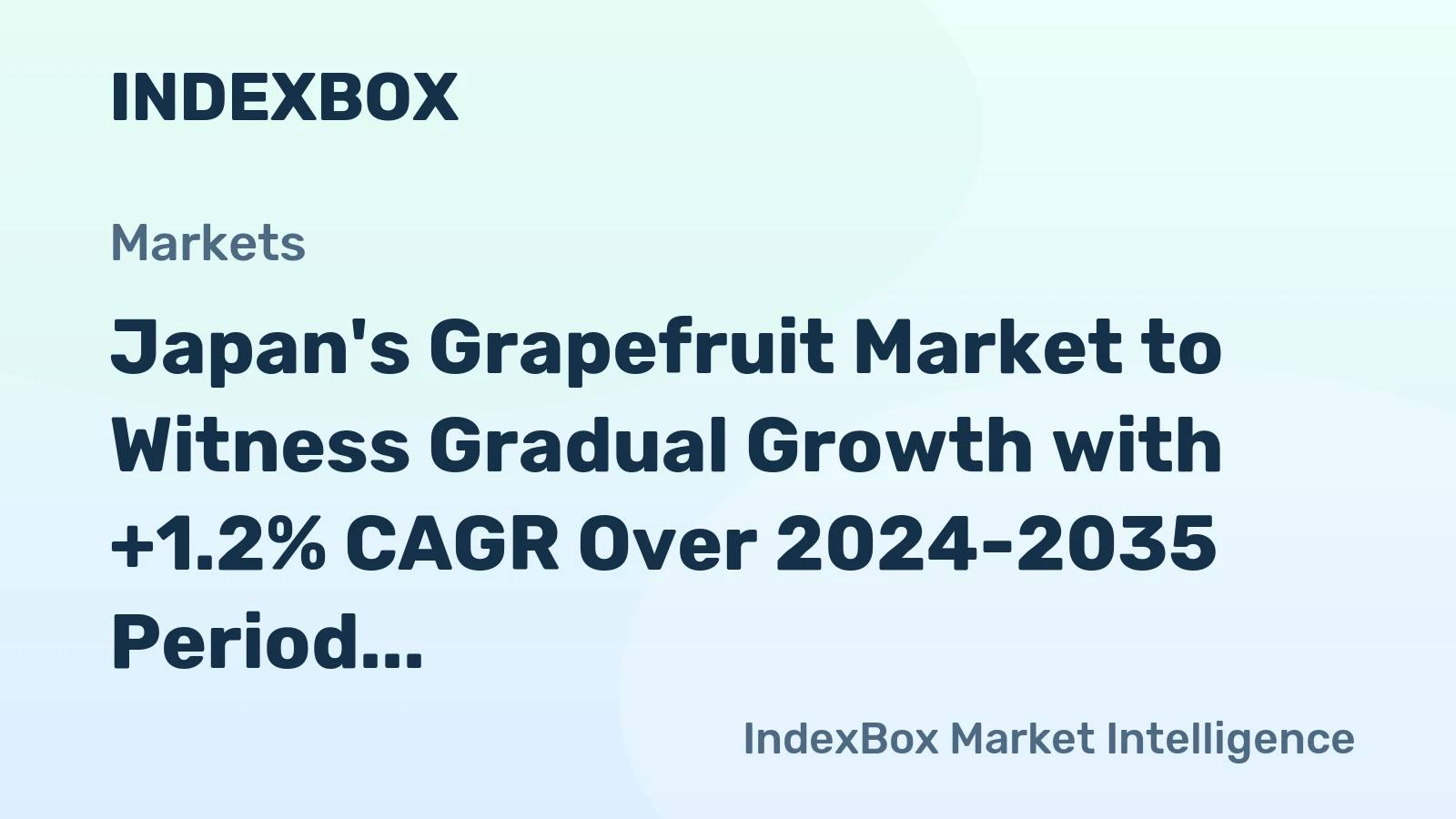 Japan's Grapefruit Market to Witness Gradual Growth with +1.2% CAGR Over 2024-2035 Period