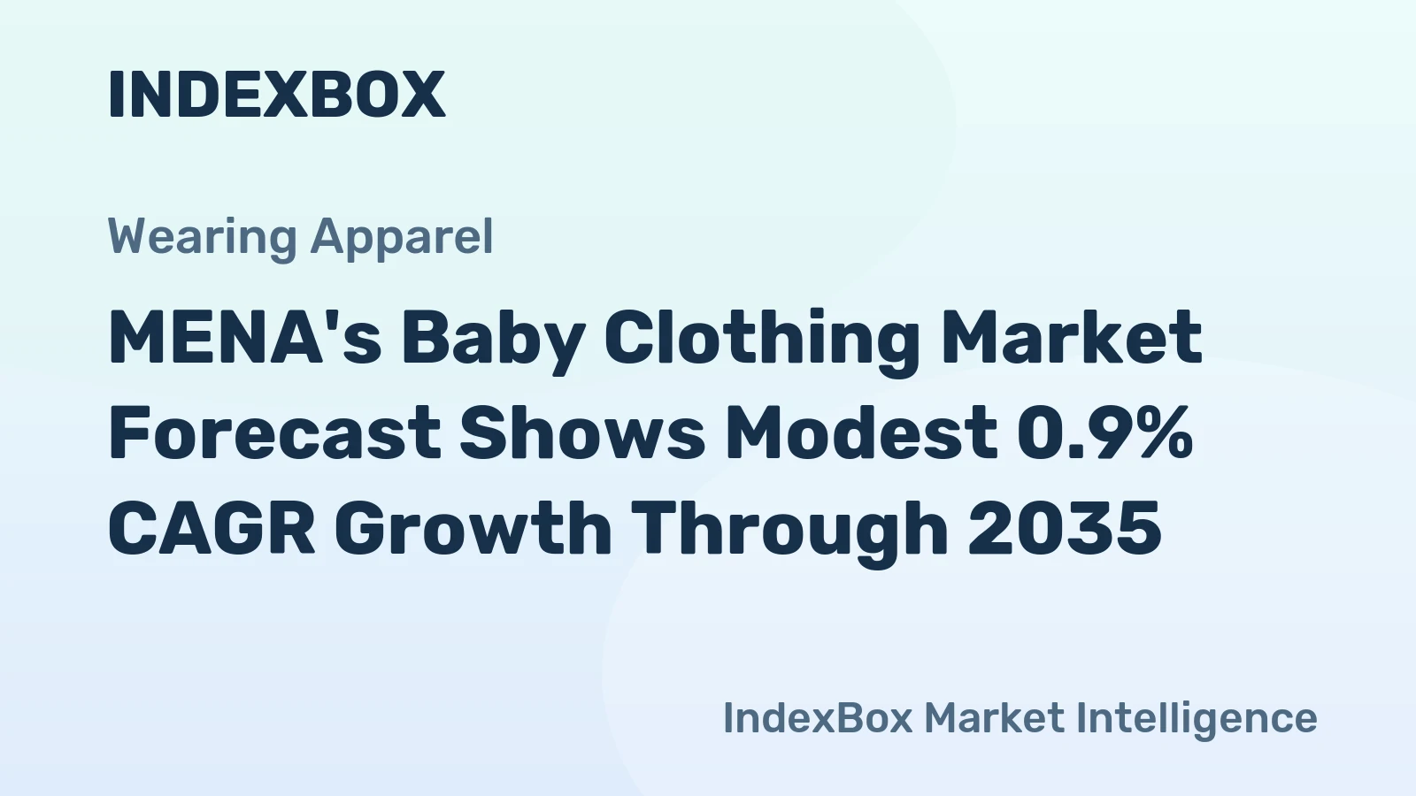 MENA's Baby Clothing Market Forecast Shows Modest 0.9% CAGR Growth Through 2035