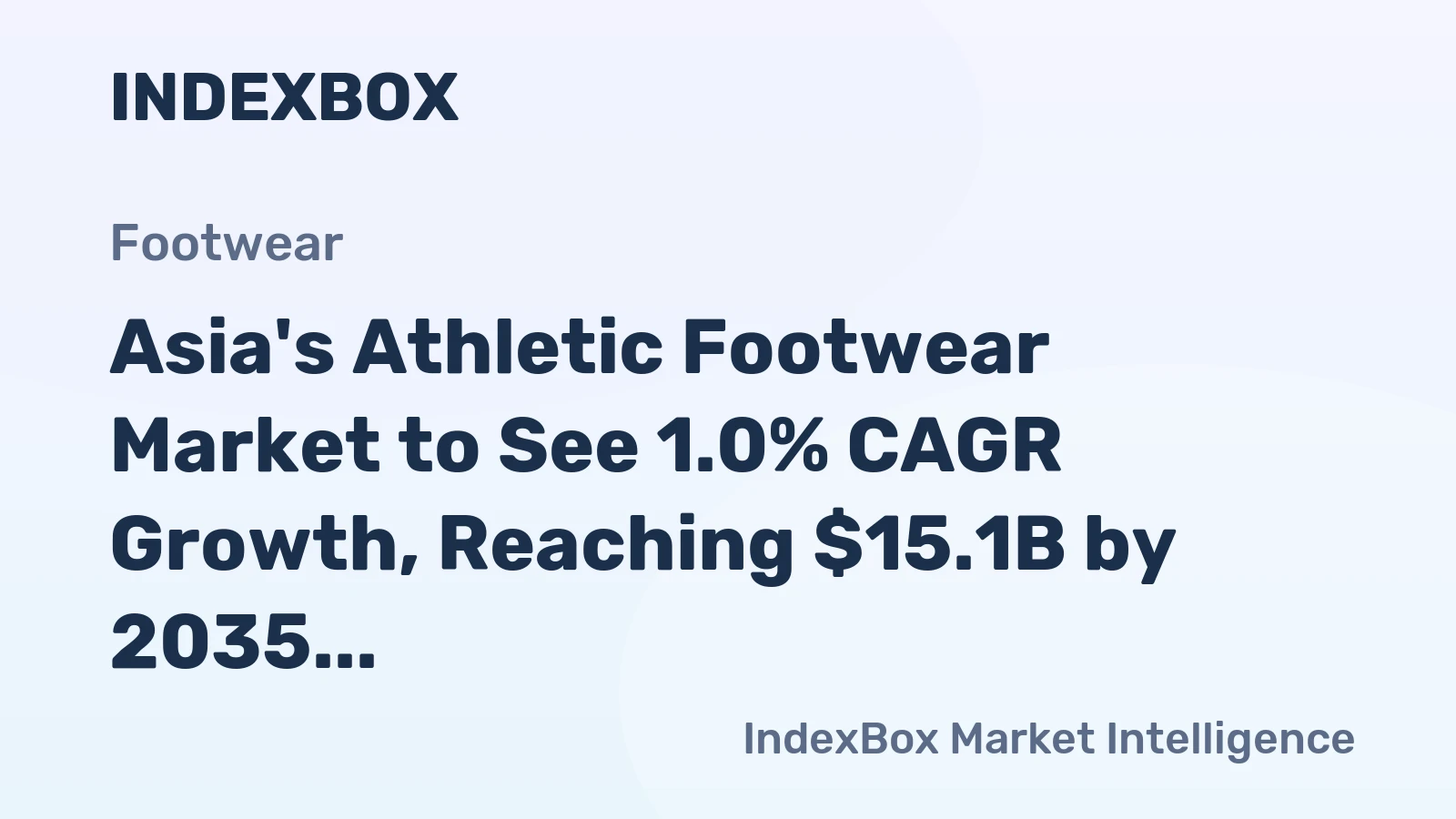 Asia's Athletic Footwear Market to See 1.0% CAGR Growth, Reaching $15.1B by 2035