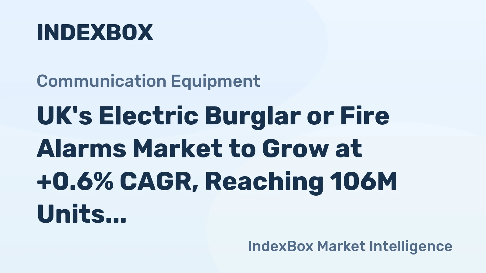 UK's Electric Burglar or Fire Alarms Market to Grow at +0.6% CAGR, Reaching 106M Units and $2.2B Value by 2035