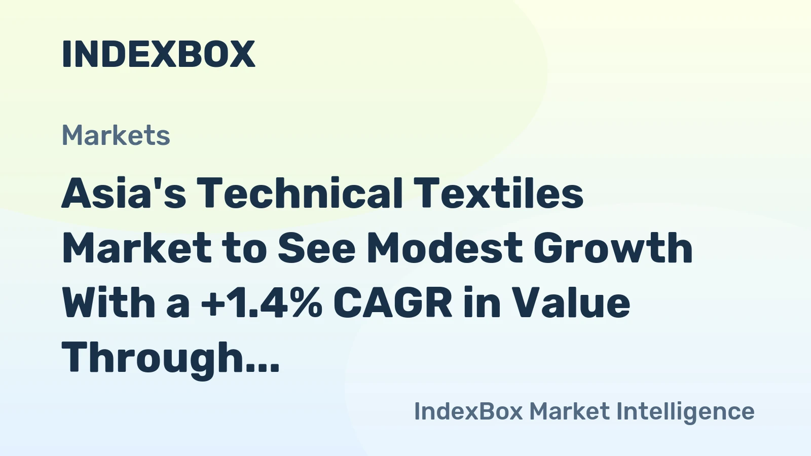Asia's Technical Textiles Market to See Modest Growth With a +1.4% CAGR in Value Through 2035