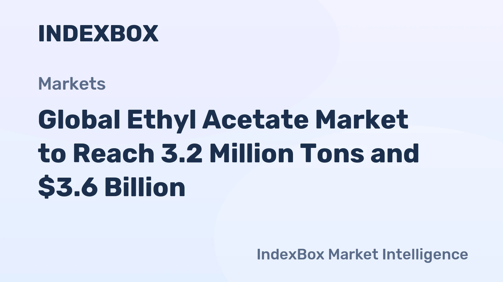 Global Ethyl Acetate Market to Reach 3.2 Million Tons and $3.6 Billion