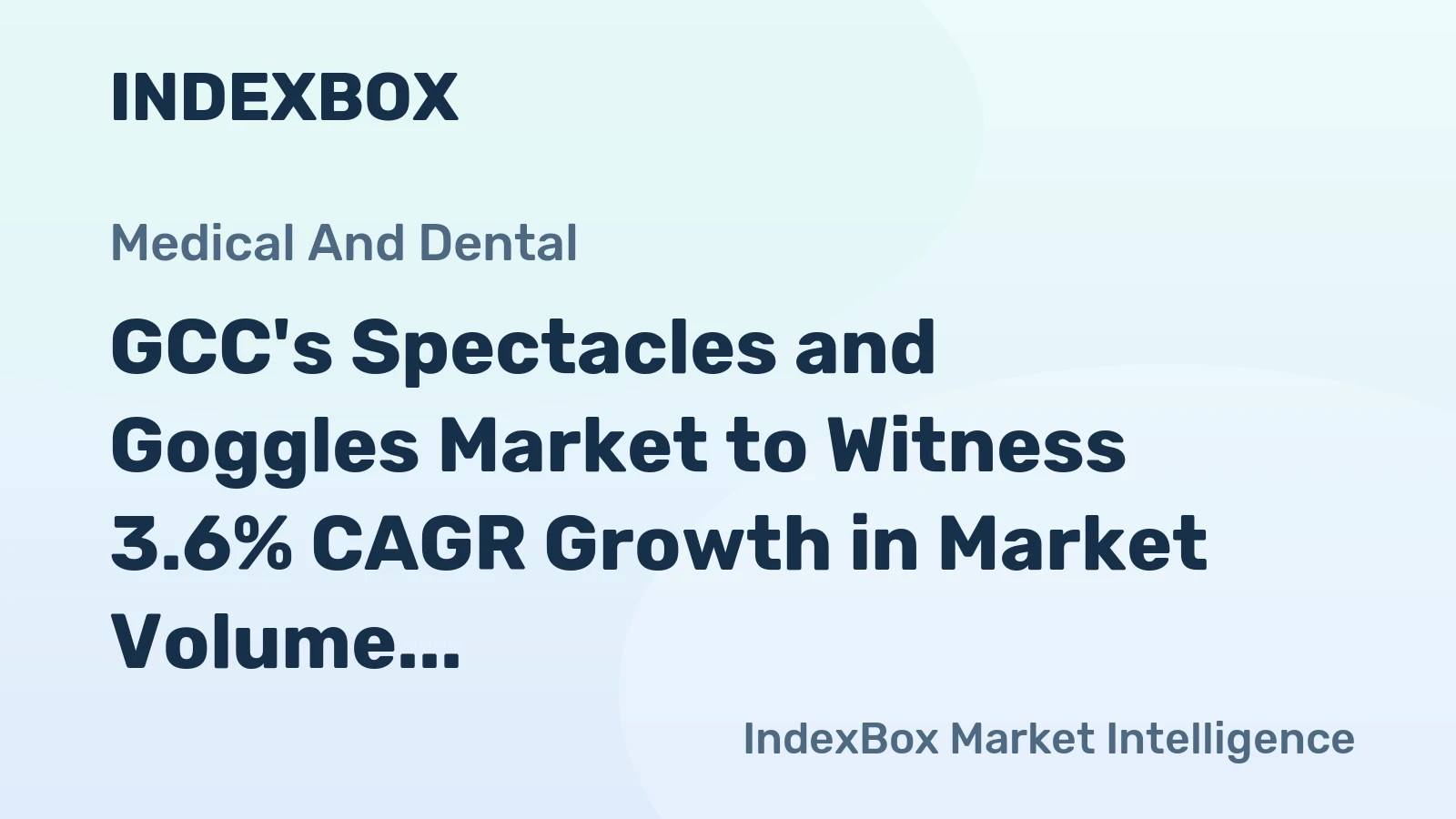 GCC's Spectacles and Goggles Market to Witness 3.6% CAGR Growth in Market Volume Over Next Decade