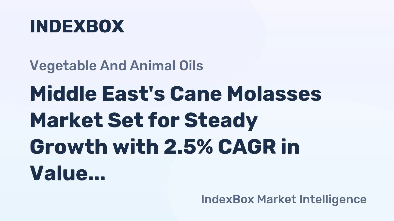 Middle East's Cane Molasses Market Set for Steady Growth with 2.5% CAGR in Value