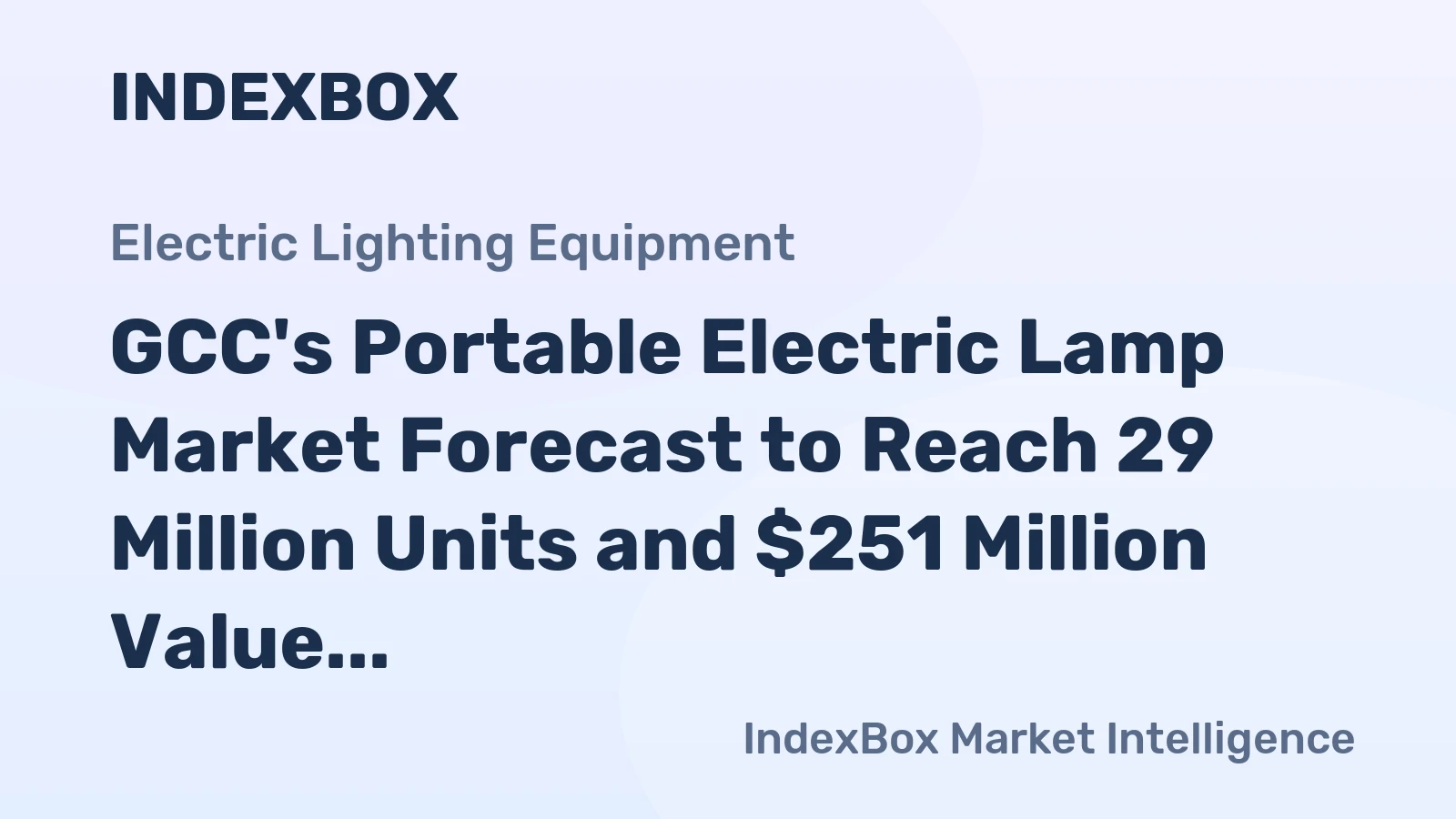 GCC's Portable Electric Lamp Market Forecast to Reach 29 Million Units and $251 Million Value by 2035