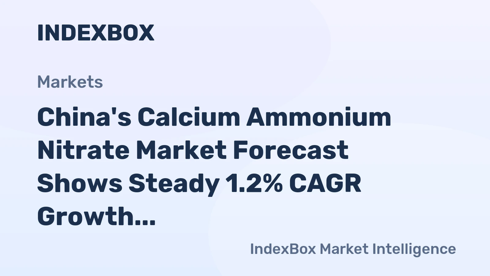 China's Calcium Ammonium Nitrate Market Forecast Shows Steady 1.2% CAGR Growth Through 2035
