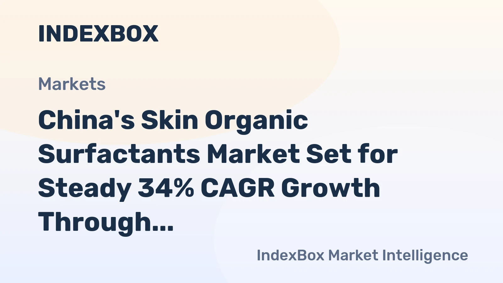 China's Skin Organic Surfactants Market Set for Steady 34% CAGR Growth Through 2035