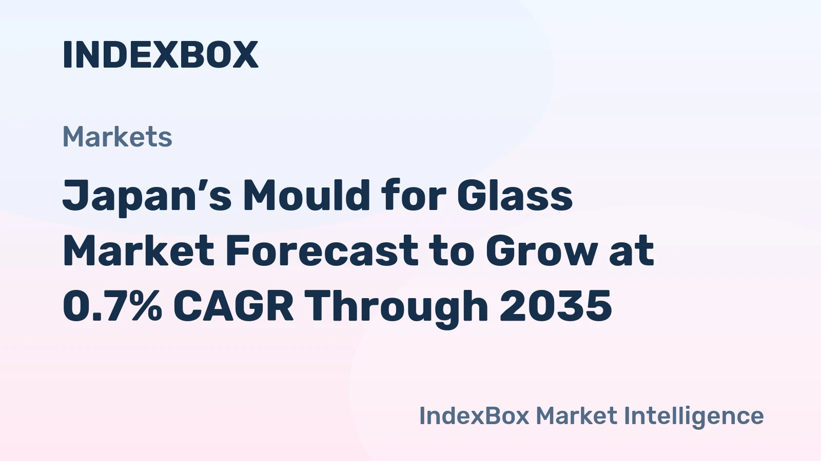 Japan’s Mould for Glass Market Forecast to Grow at 0.7% CAGR Through 2035