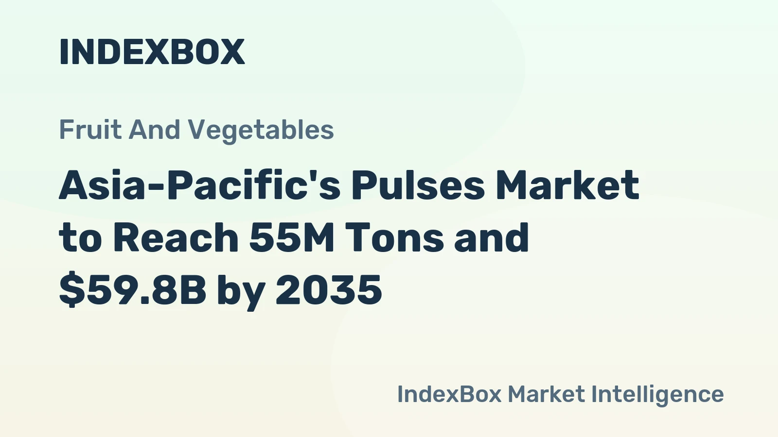 Asia-Pacific's Pulses Market to Reach 55M Tons and $59.8B by 2035