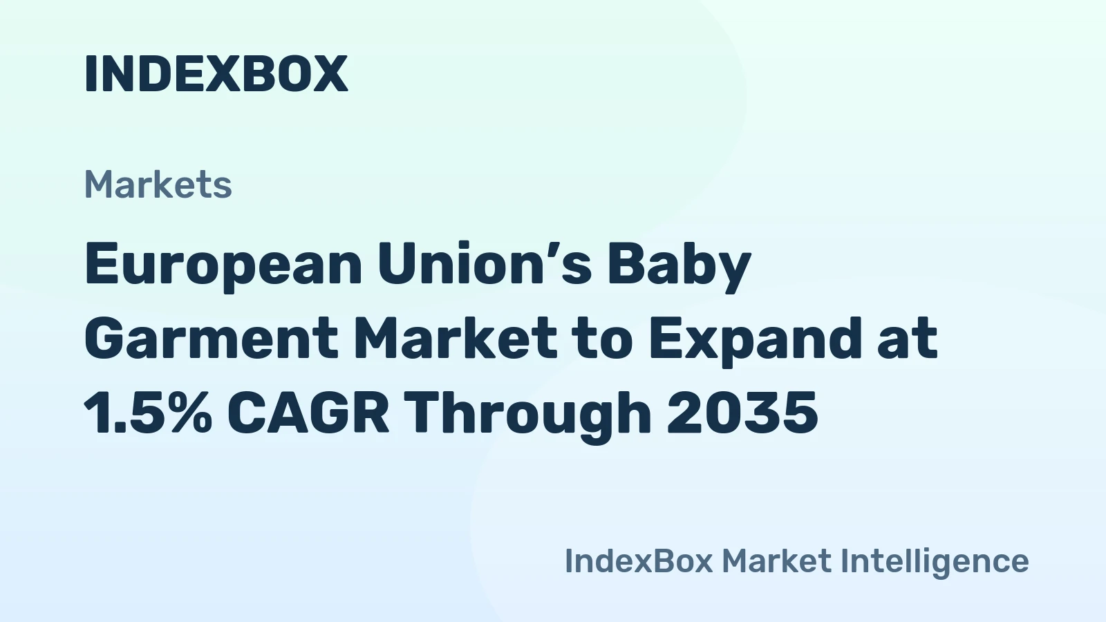 European Union’s Baby Garment Market to Expand at 1.5% CAGR Through 2035