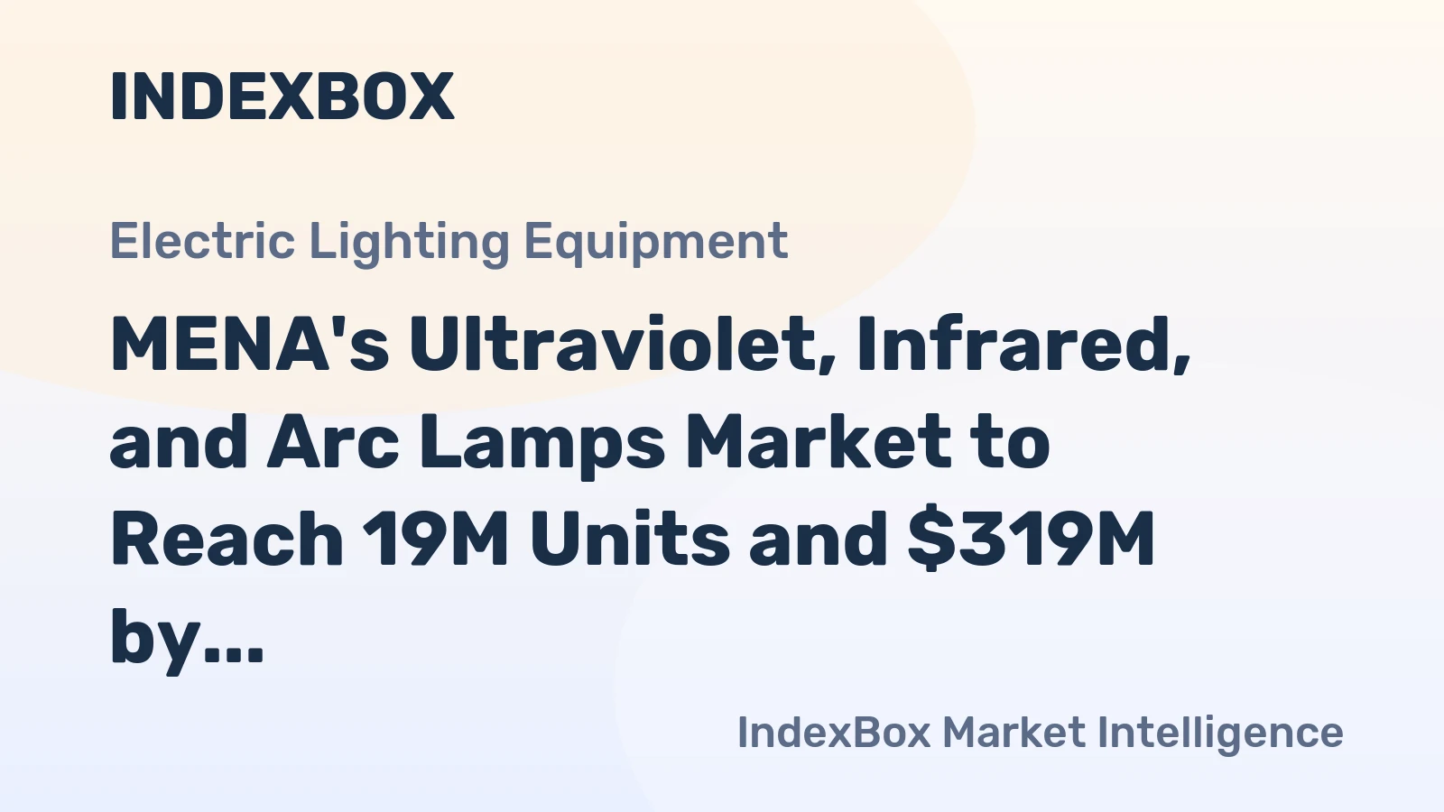 MENA's Ultraviolet, Infrared, and Arc Lamps Market to Reach 19M Units and $319M by 2035