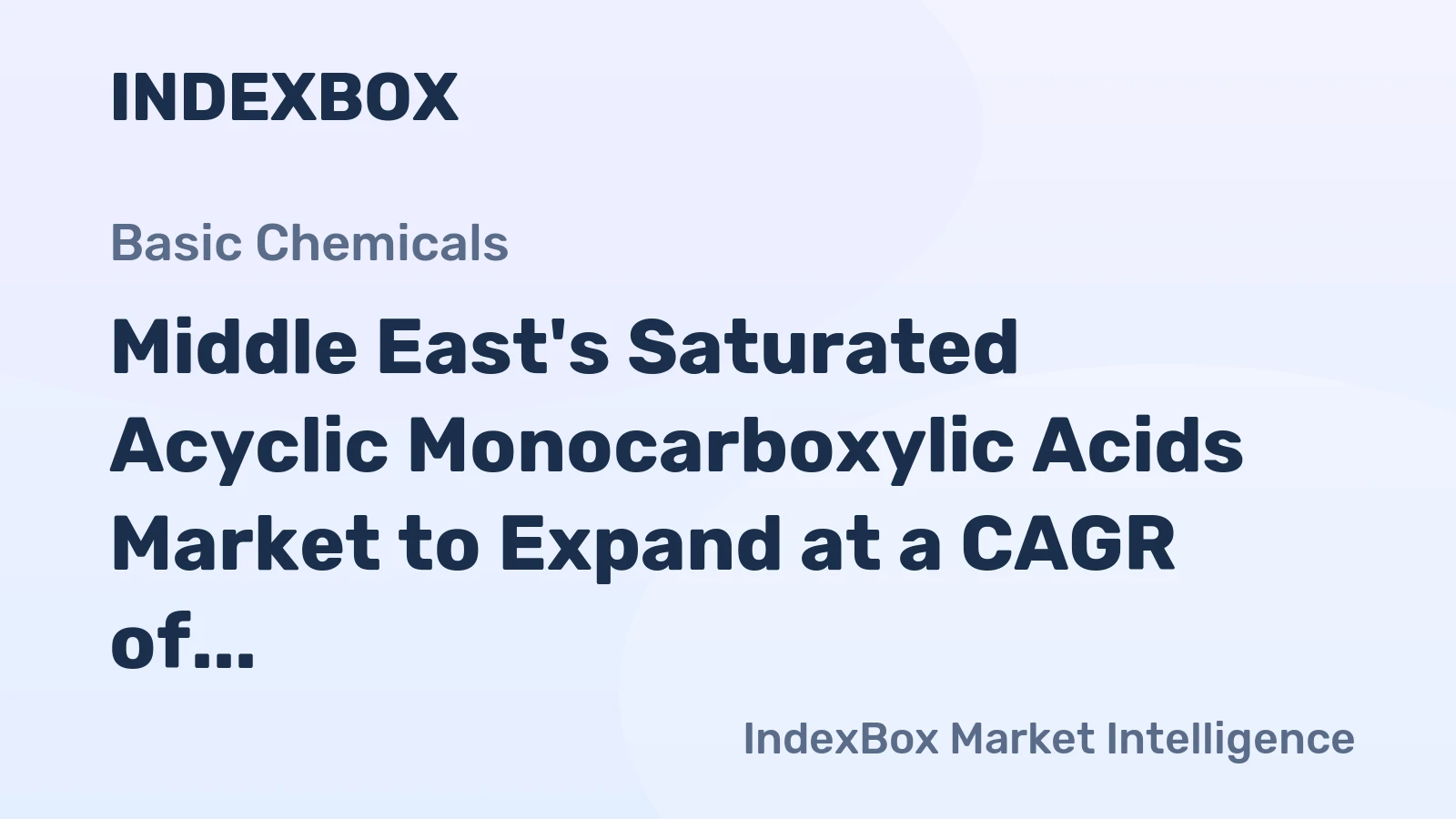 Middle East's Saturated Acyclic Monocarboxylic Acids Market to Expand at a CAGR of +1.0% through 2035