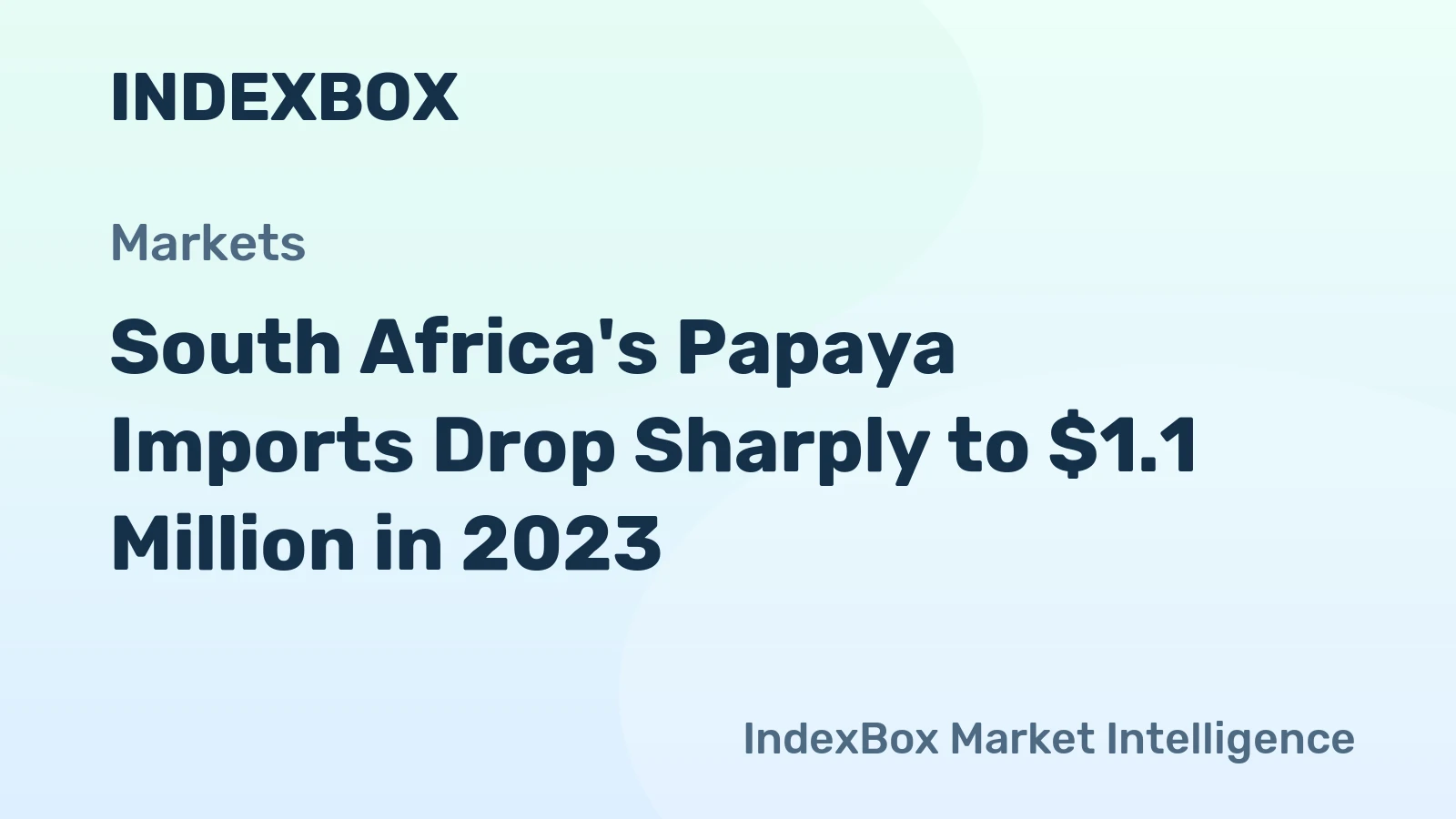 South Africa's Papaya Imports Drop Sharply to $1.1 Million in 2023