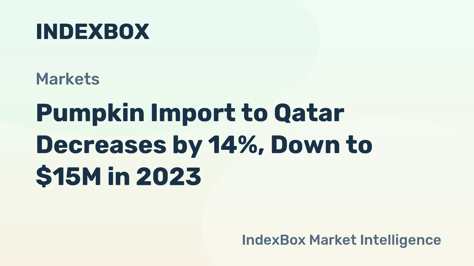 Pumpkin Import to Qatar Decreases by 14%, Down to $15M in 2023