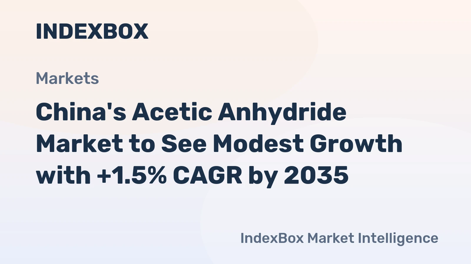 China's Acetic Anhydride Market to See Modest Growth with +1.5% CAGR by 2035