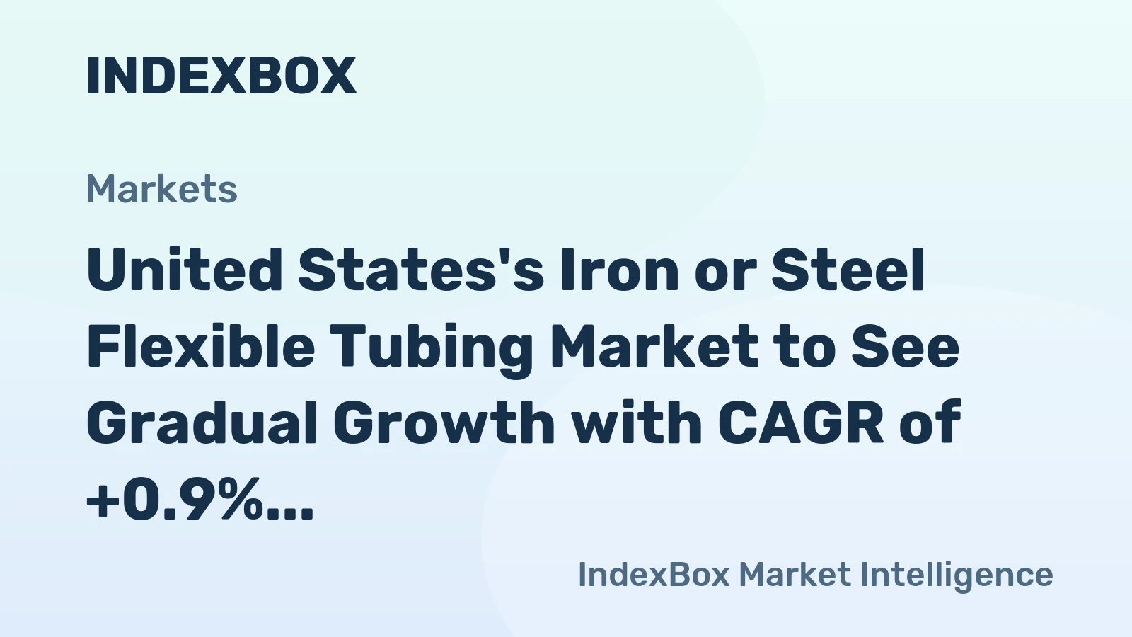 United States's Iron or Steel Flexible Tubing Market to See Gradual Growth with CAGR of +0.9% from 2024 to 2035