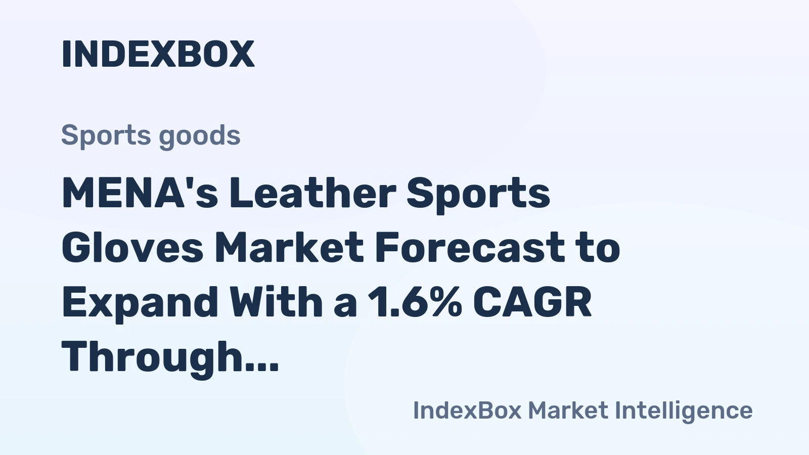 MENA's Leather Sports Gloves Market Forecast to Expand With a 1.6% CAGR Through 2035
