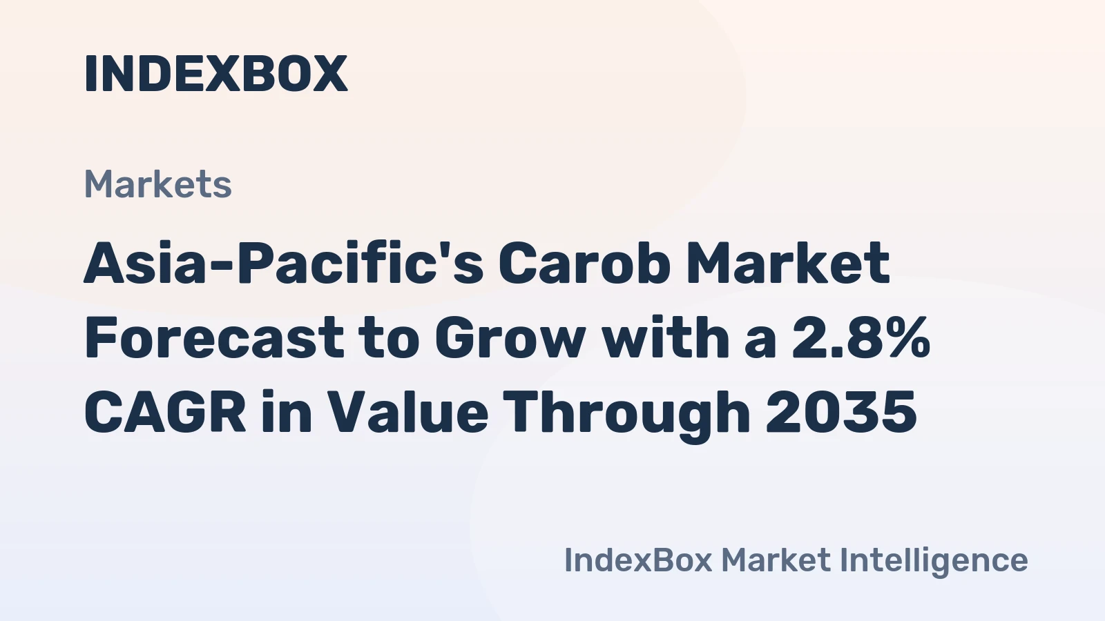 Asia-Pacific's Carob Market Forecast to Grow with a 2.8% CAGR in Value Through 2035
