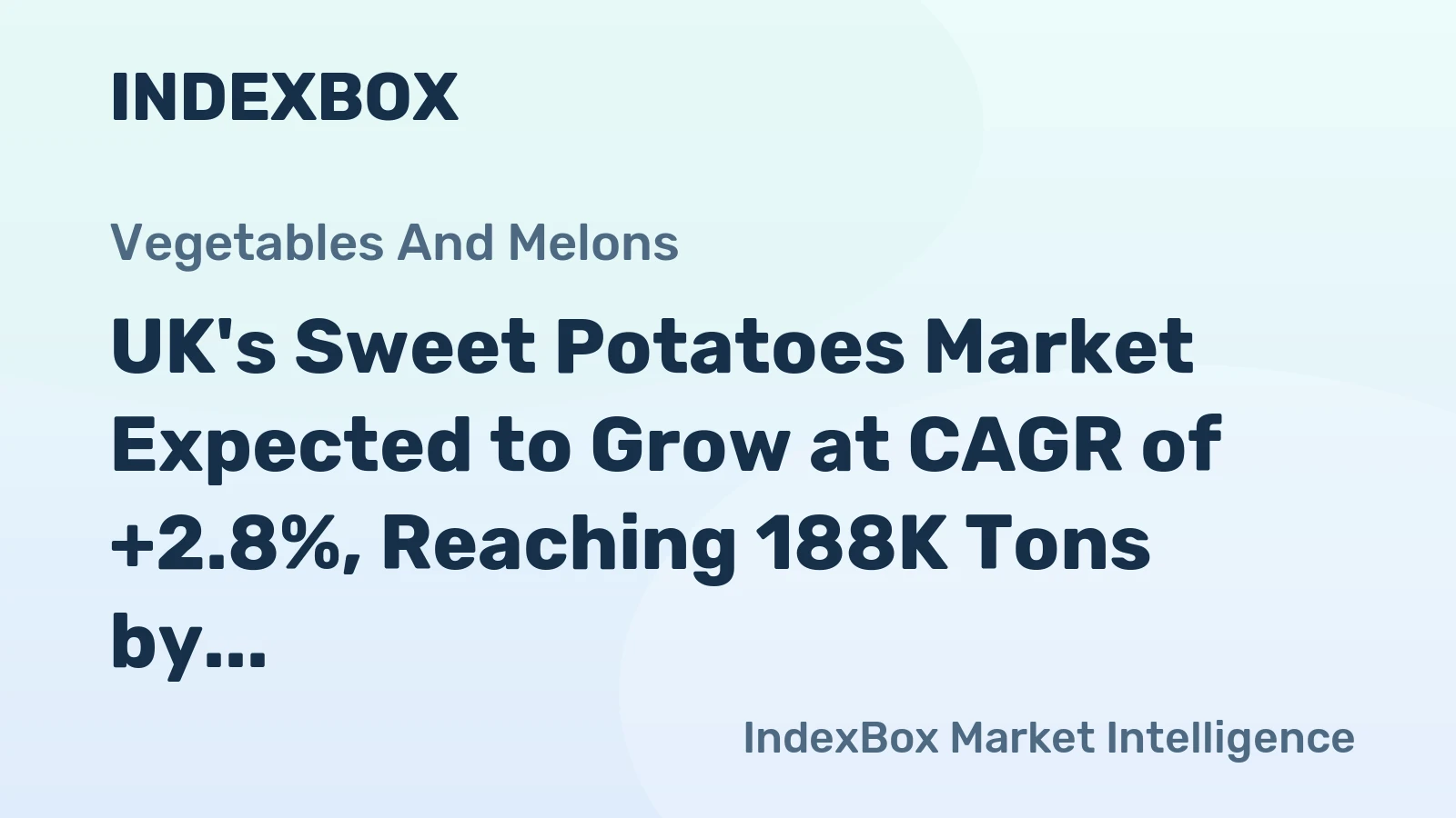 UK's Sweet Potatoes Market Expected to Grow at CAGR of +2.8%, Reaching 188K Tons by 2035