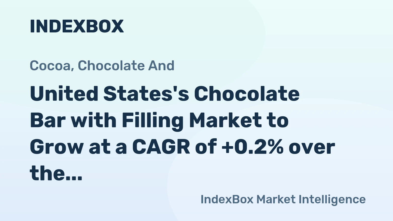 United States's Chocolate Bar with Filling Market to Grow at a CAGR of +0.2% over the next decade