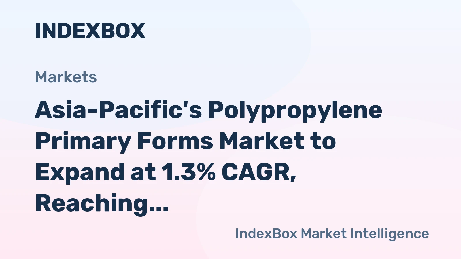 Asia-Pacific's Polypropylene Primary Forms Market to Expand at 1.3% CAGR, Reaching 45M Tons by 2035