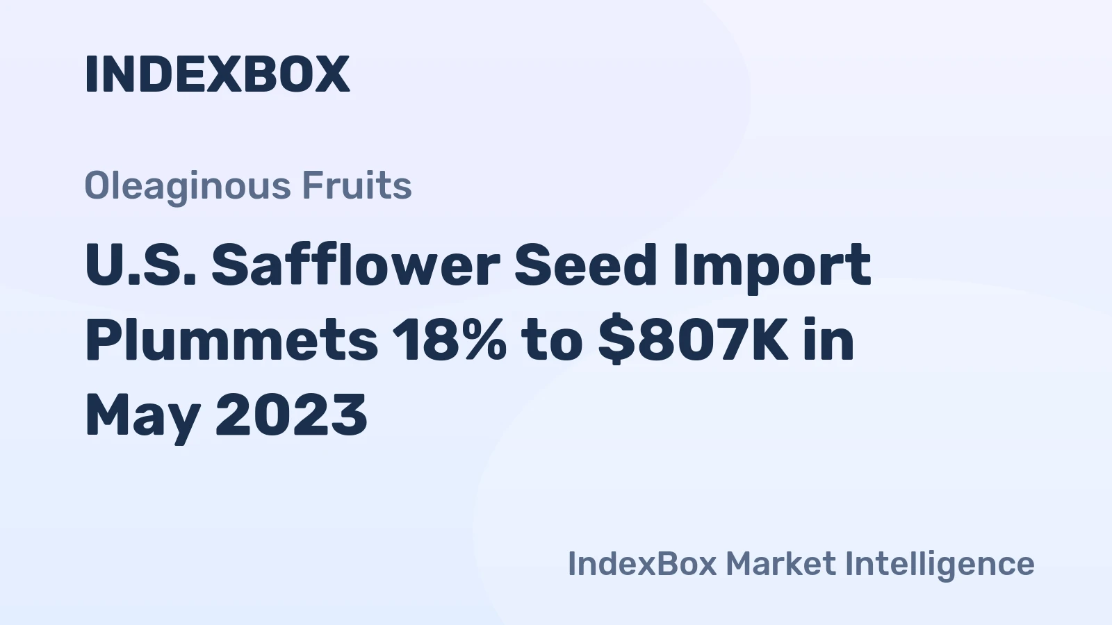 U.S. Safflower Seed Import Plummets 18% to $807K in May 2023