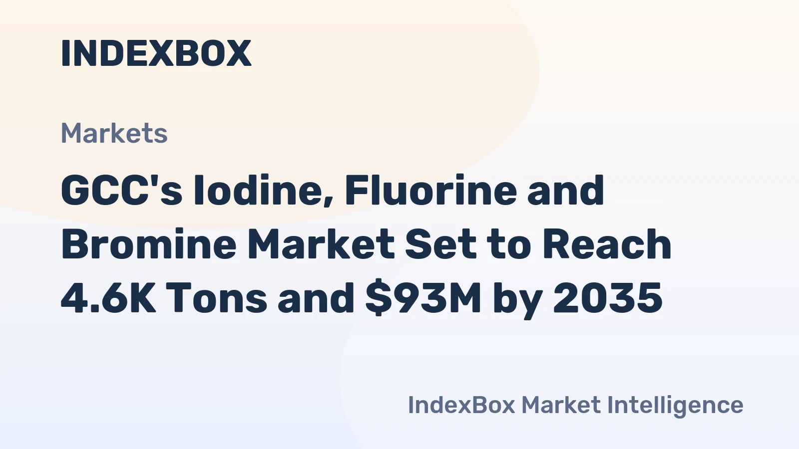 GCC's Iodine, Fluorine and Bromine Market Set to Reach 4.6K Tons and $93M by 2035