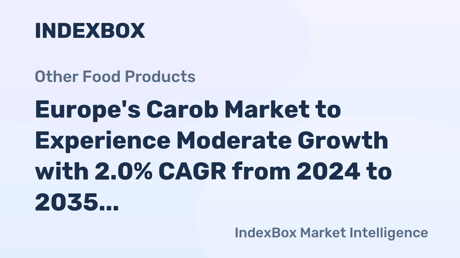 Europe's Carob Market to Experience Moderate Growth with 2.0% CAGR from 2024 to 2035