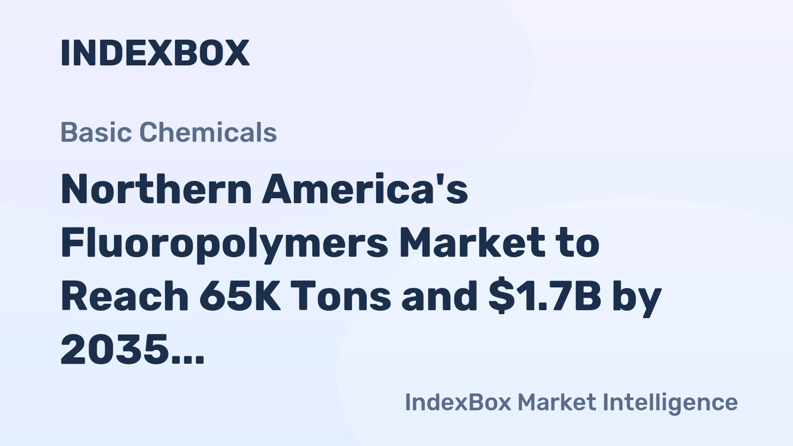 Northern America's Fluoropolymers Market to Reach 65K Tons and $1.7B by 2035