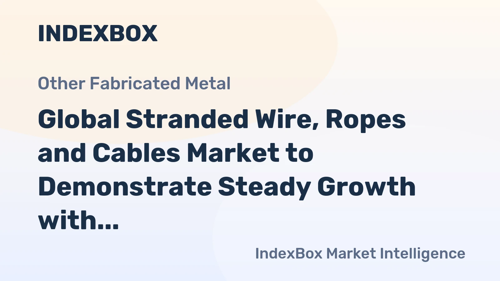 Global Stranded Wire, Ropes and Cables Market to Demonstrate Steady Growth with a CAGR of +1.6% through 2035, Expected to Reach $37B