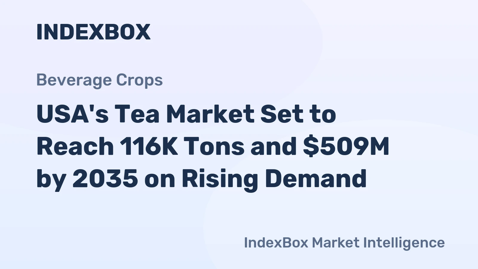 USA's Tea Market Set to Reach 116K Tons and $509M by 2035 on Rising Demand
