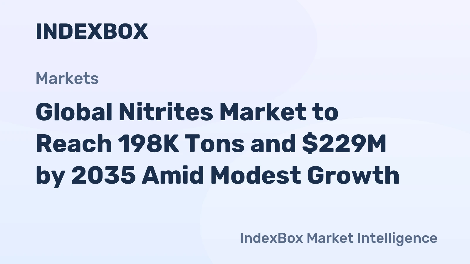 Global Nitrites Market to Reach 198K Tons and $229M by 2035 Amid Modest Growth