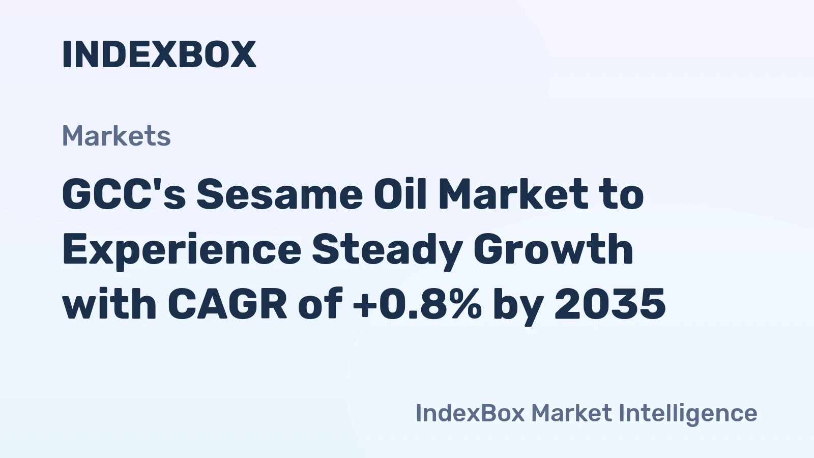 GCC's Sesame Oil Market to Experience Steady Growth with CAGR of +0.8% by 2035