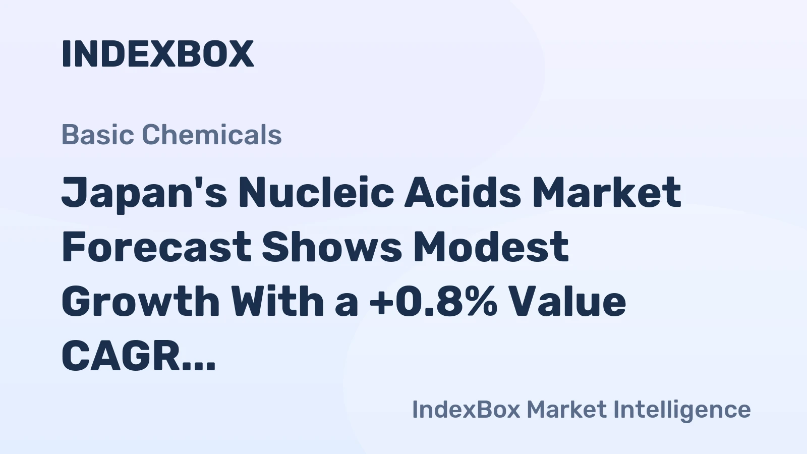 Japan's Nucleic Acids Market Forecast Shows Modest Growth With a +0.8% Value CAGR Through 2035