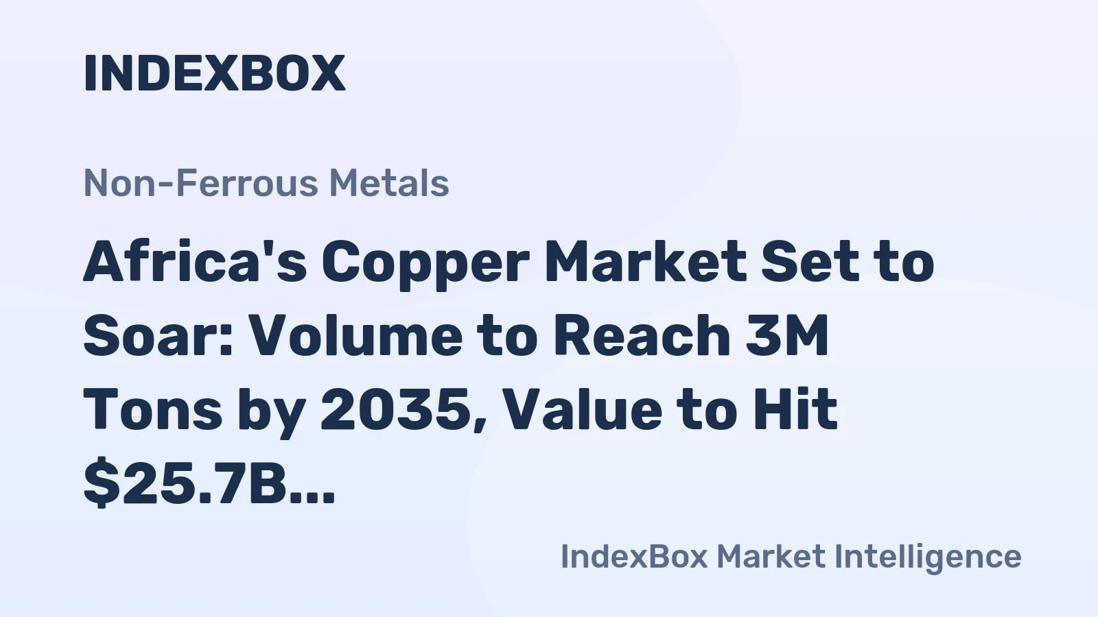 Africa's Copper Market Set to Soar: Volume to Reach 3M Tons by 2035, Value to Hit $25.7B