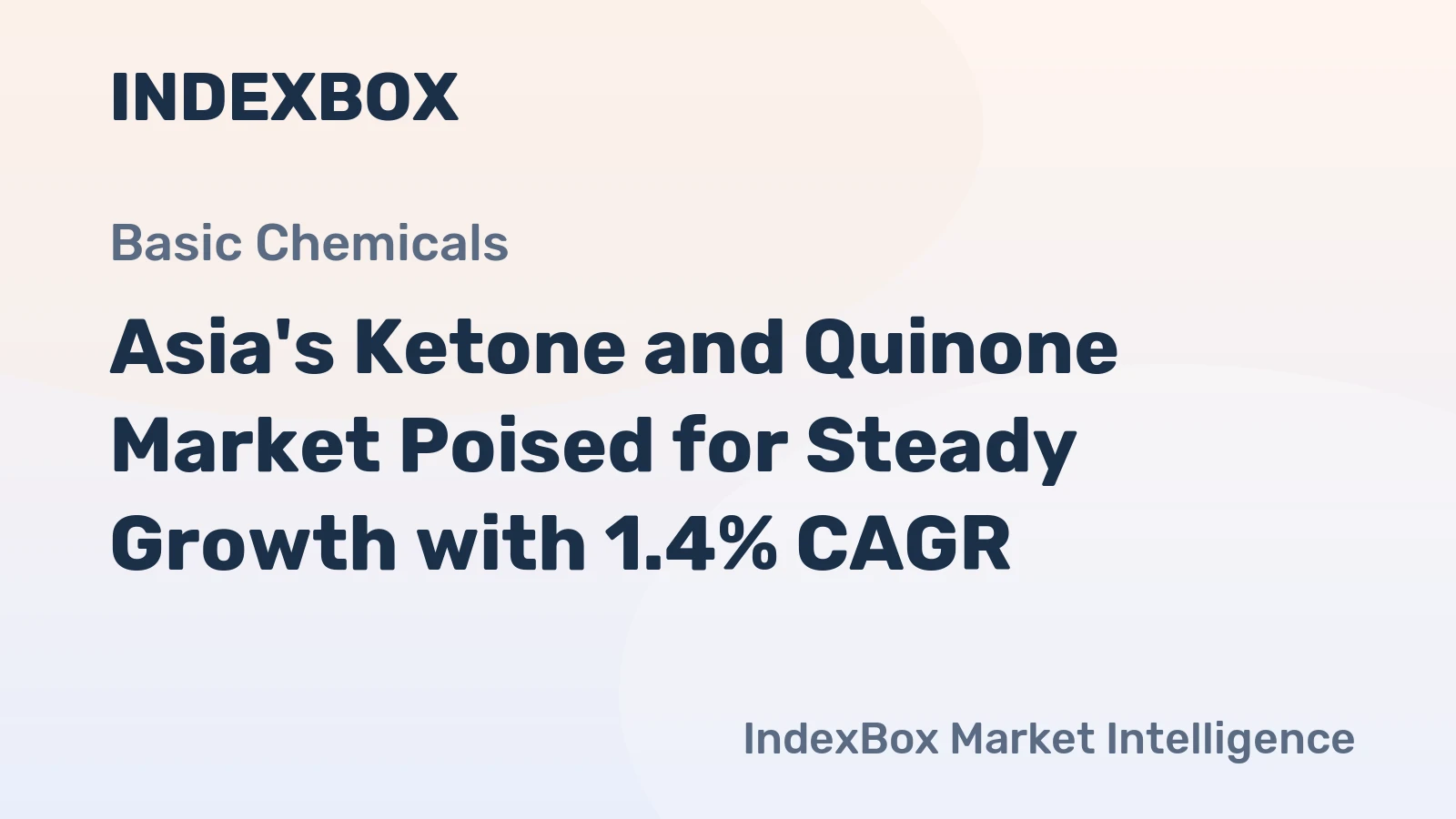 Asia's Ketone and Quinone Market Poised for Steady Growth with 1.4% CAGR