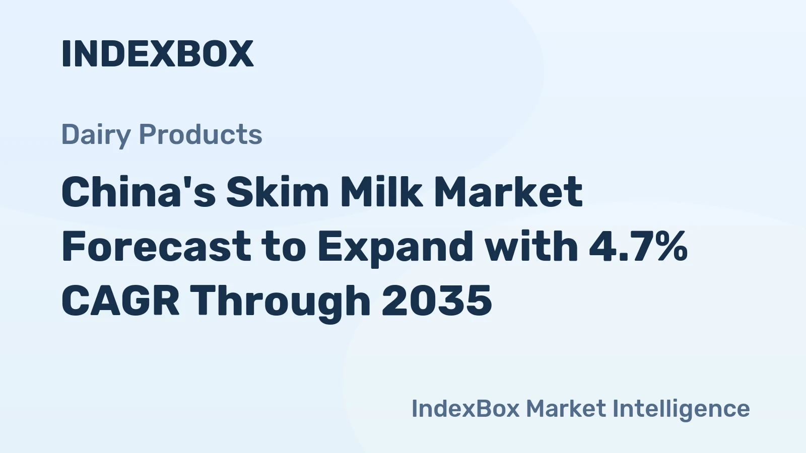 China's Skim Milk Market Forecast to Expand with 4.7% CAGR Through 2035