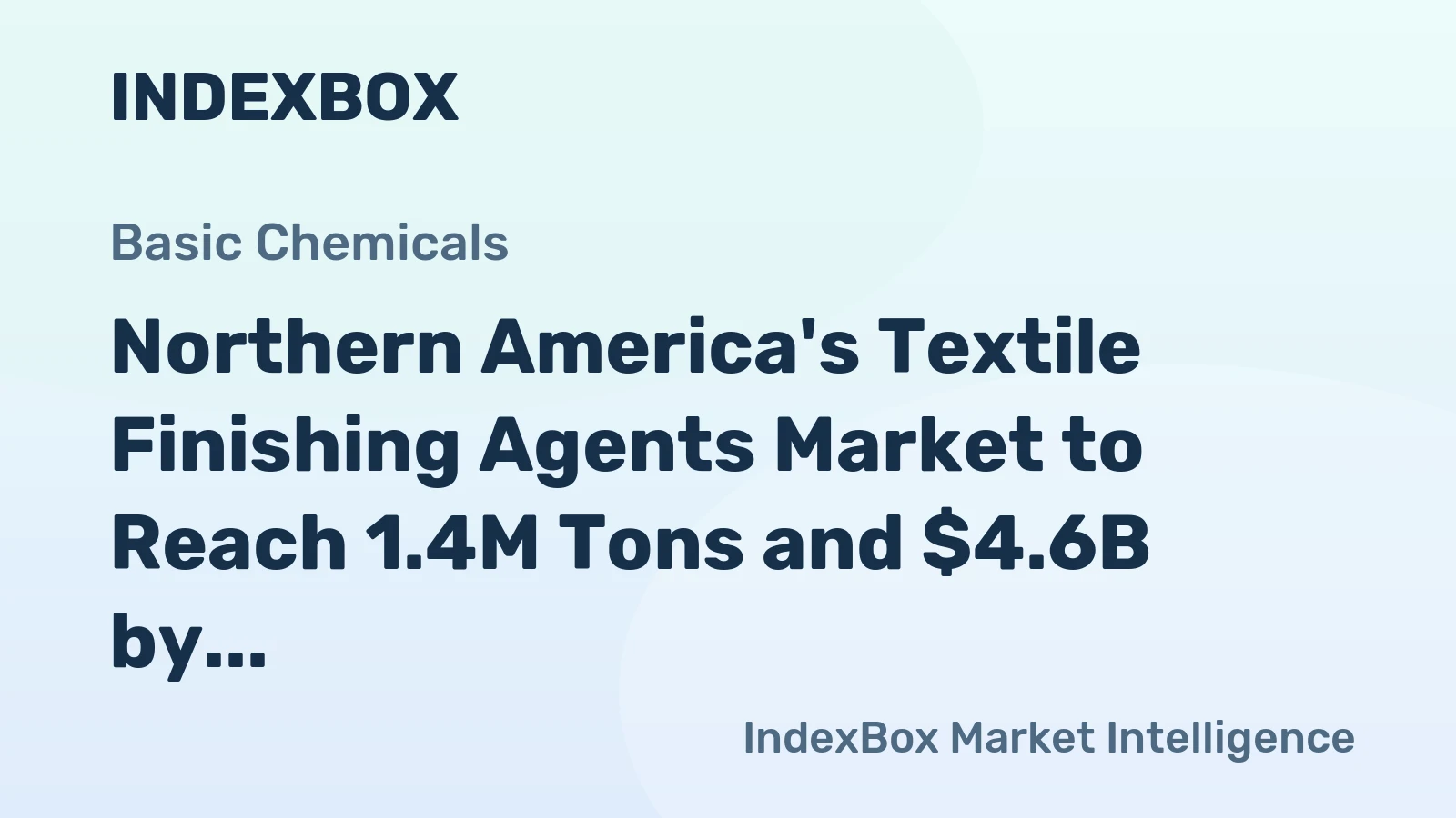 Northern America's Textile Finishing Agents Market to Reach 1.4M Tons and $4.6B by 2035