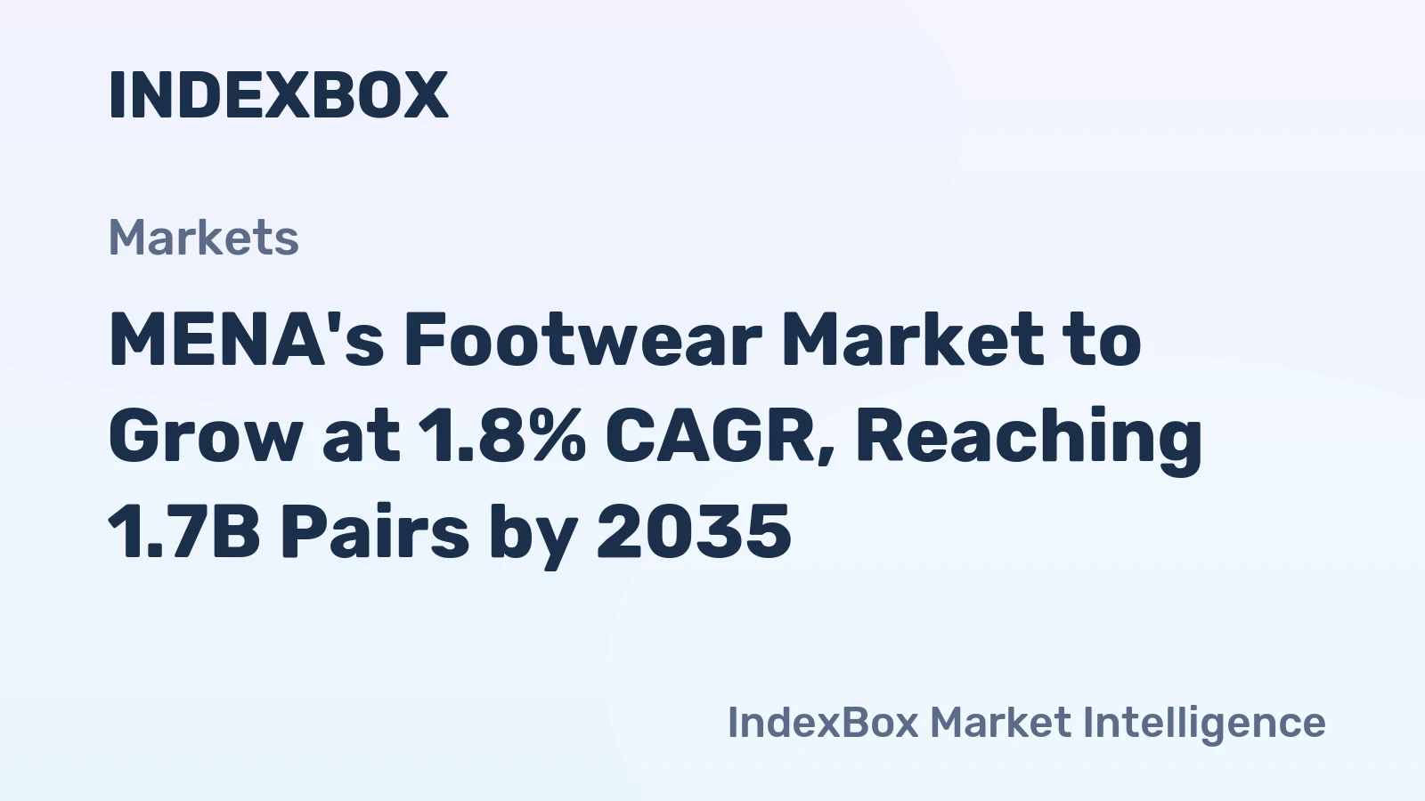 MENA's Footwear Market to Grow at 1.8% CAGR, Reaching 1.7B Pairs by 2035