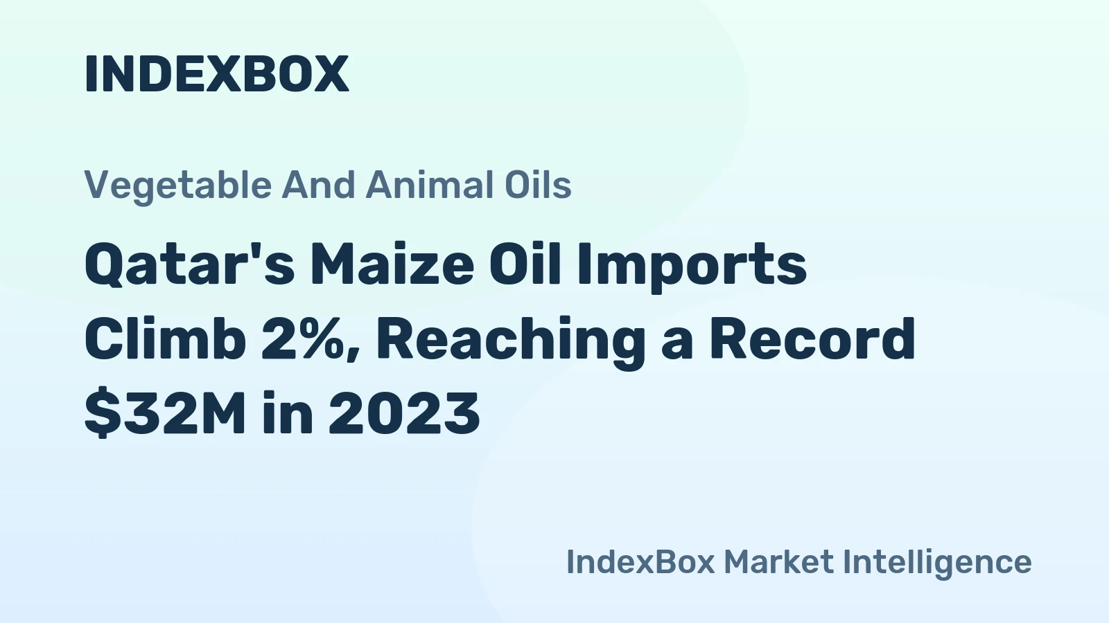 Qatar's Maize Oil Imports Climb 2%, Reaching a Record $32M in 2023