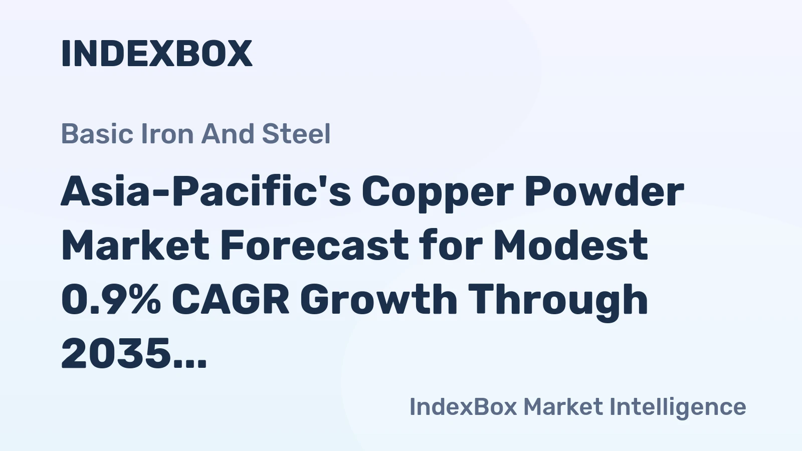 Asia-Pacific's Copper Powder Market Forecast for Modest 0.9% CAGR Growth Through 2035