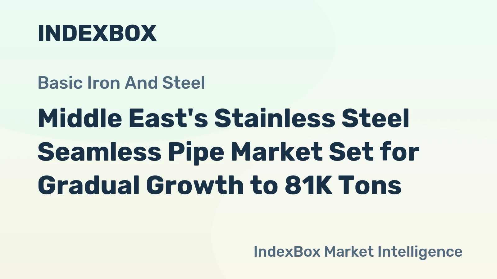 Middle East's Stainless Steel Seamless Pipe Market Set for Gradual Growth to 81K Tons